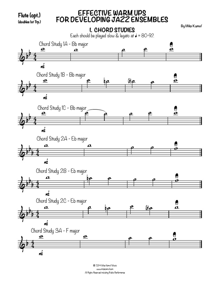 Effective Jazz Ensemble Warm-Ups | PDF | Musical Compositions | Musicology