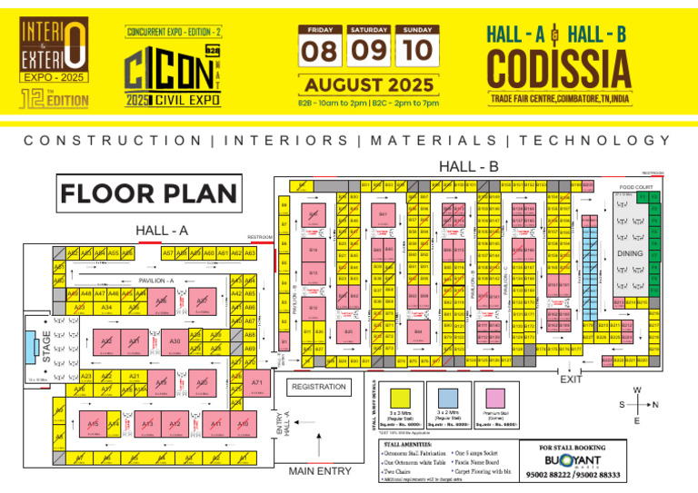 Hall A & Hall B Floor Plan | PDF