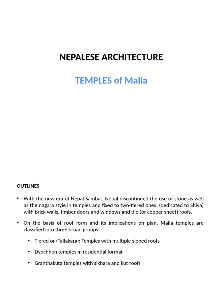 Temples of Mallas Lec 3 & 4 | PDF