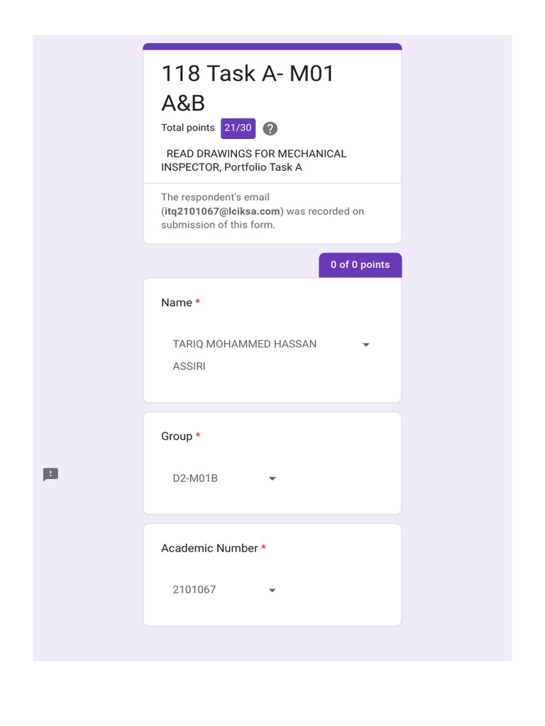 MEC 2101067 Tariq Assiri 118 Task A | PDF