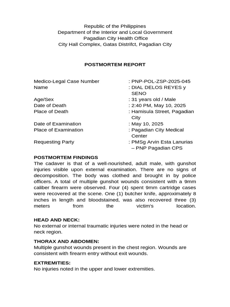 Edited Post Mortem Report | PDF
