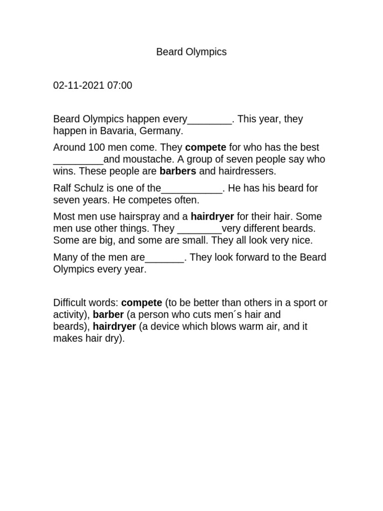 Beard Olympic1 | PDF