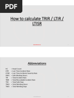 How To Calculate TRIR / LTIR / LTISR | PDF