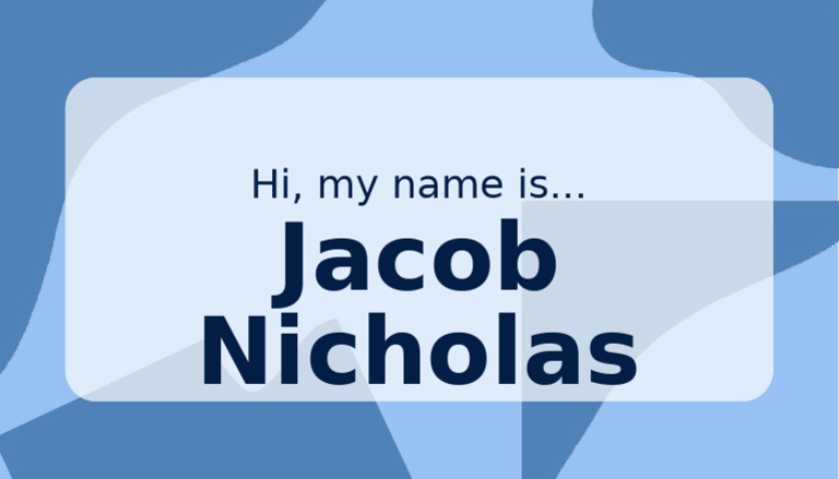 Blue Simple Abstract Name Tag | PDF