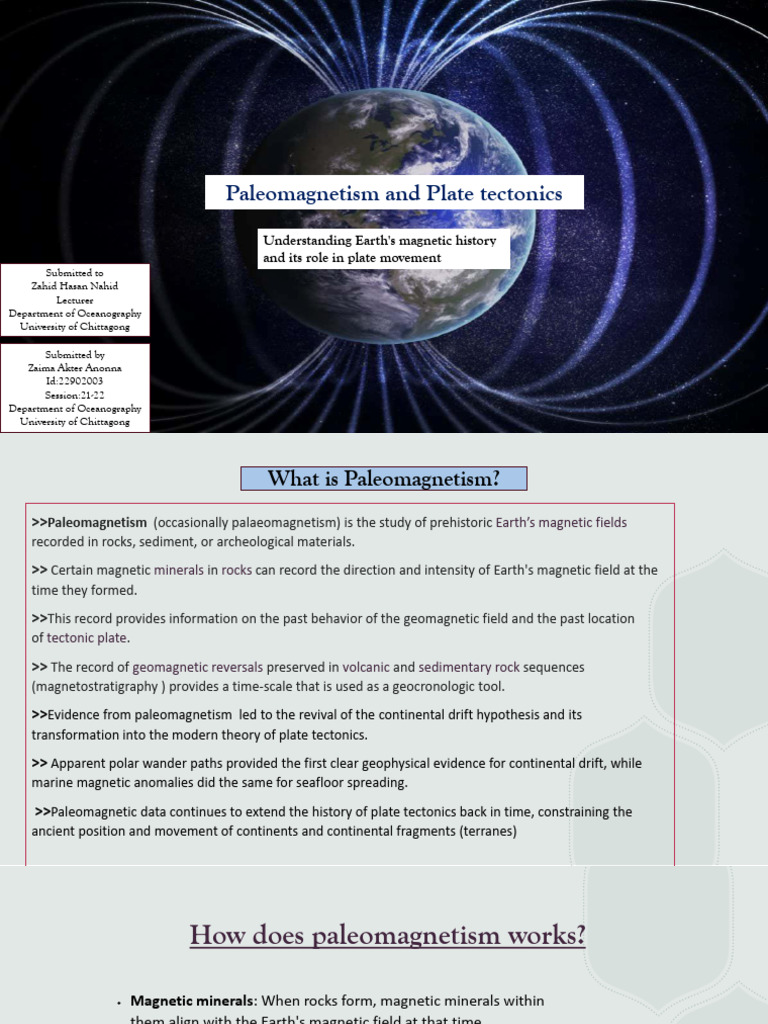 Paleomagnetism's Role in Plate Tectonics | PDF | Plate Tectonics ...