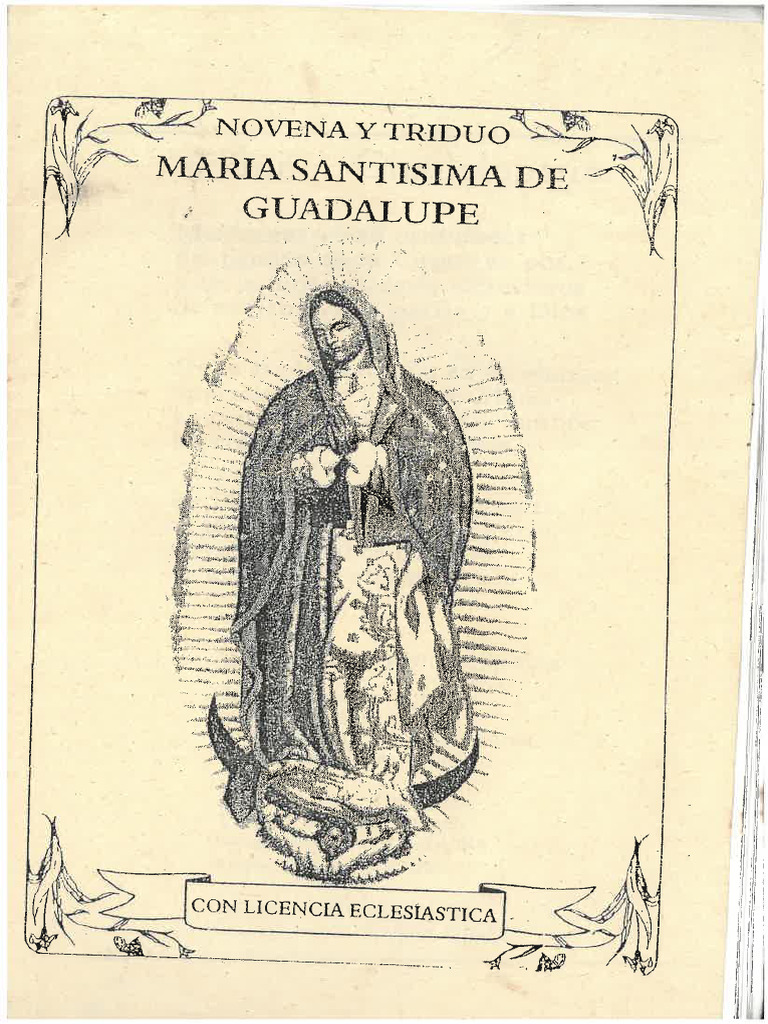 Novenario y Triduo Maria Santisima de Guadalupe Es Tamaño Carta | PDF