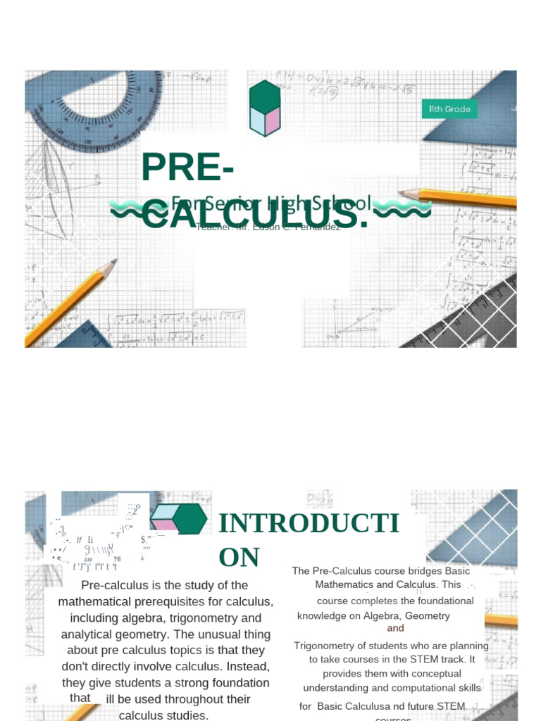 Pre-Cal Lesson 1 | PDF | Ellipse | Mathematics