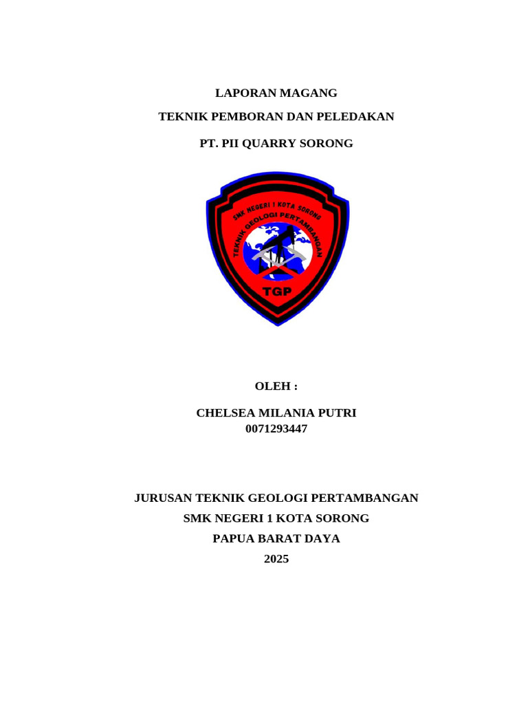 Laporan Magang Teknik Pemboran Sorong | PDF