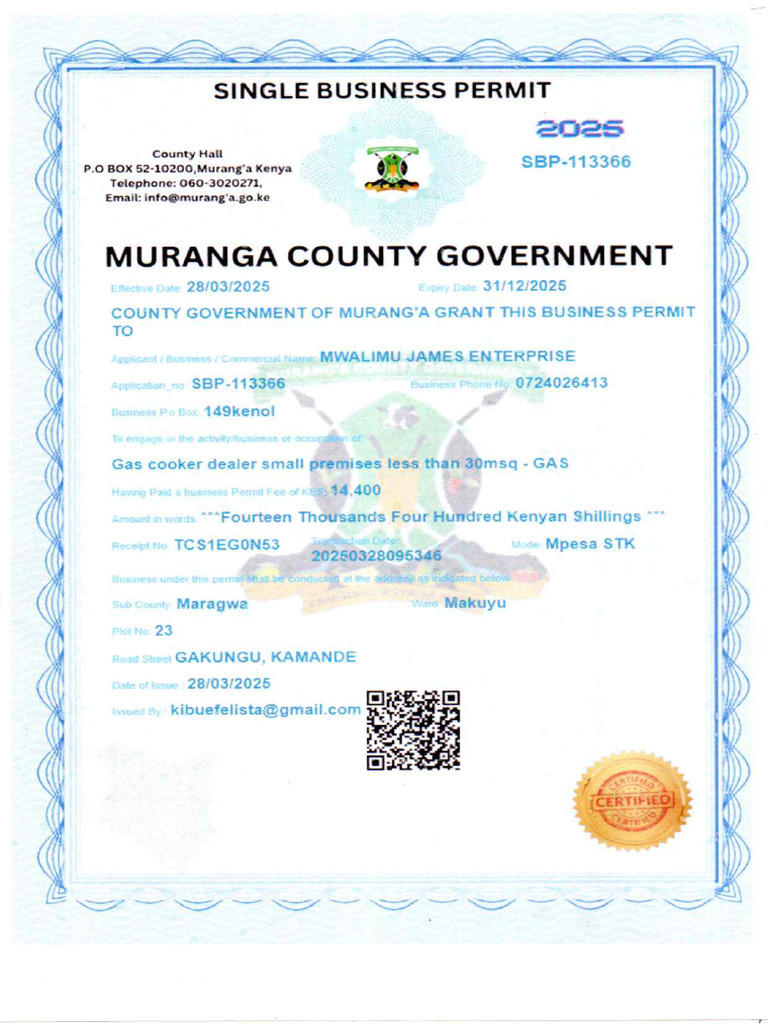 Business Permit | PDF