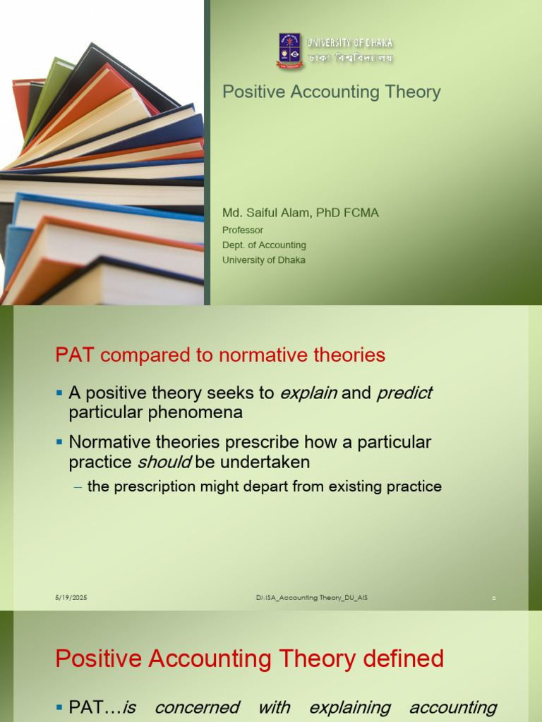 Understanding Positive Accounting Theory | PDF | Debt | Equity (Finance)