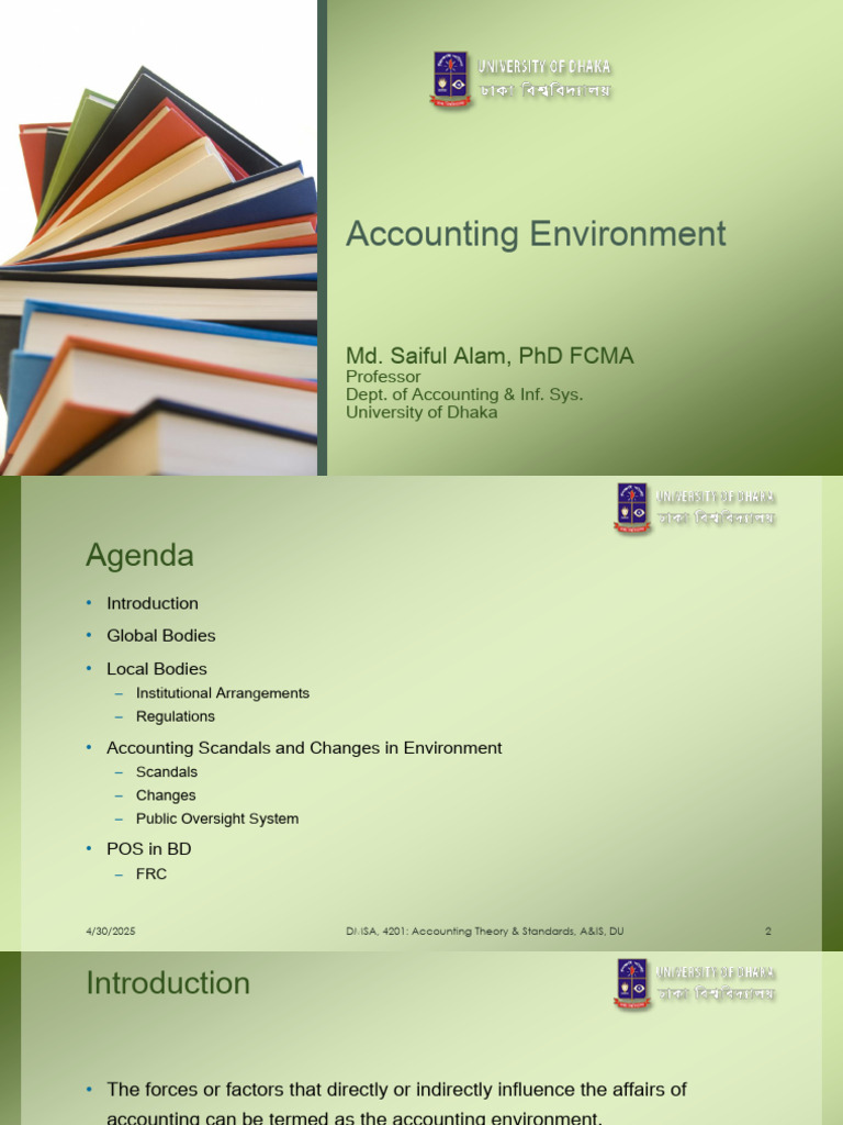 Overview of the Accounting Environment | PDF | Accounting ...