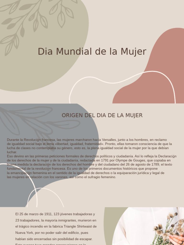 Dia Mundial de La Mujer | PDF | Mujer | Empoderamiento