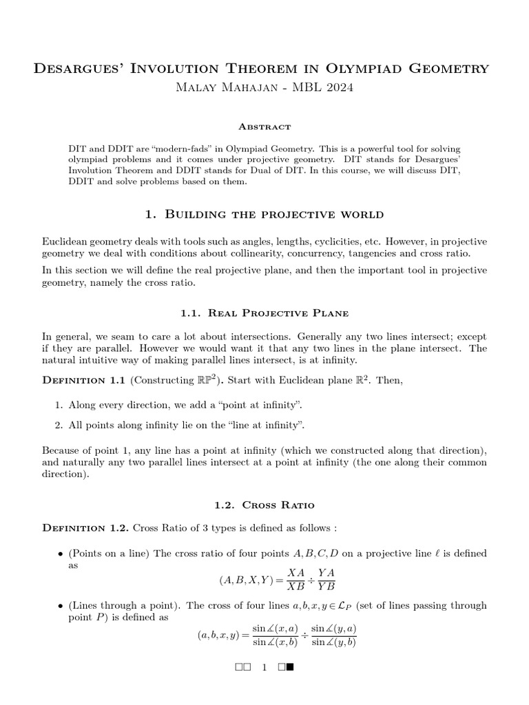 MBL - Ddit | PDF | Projective Geometry | Triangle