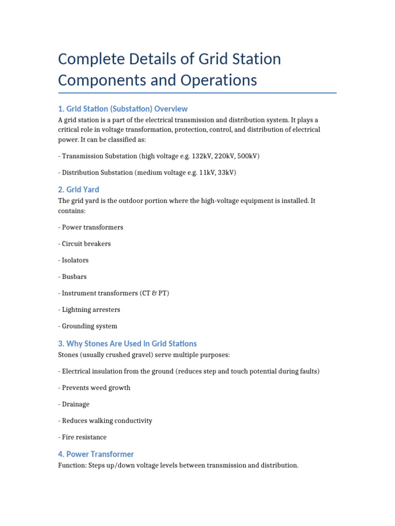 Grid Station Components and Functions | PDF | Rectifier | Inductor