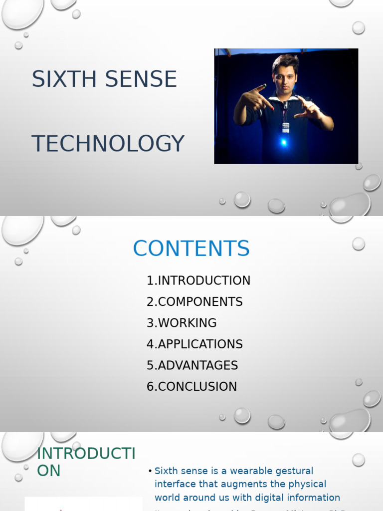 Sixth Sense Technology Overview | PDF | Smartphone | Interface (Computing)