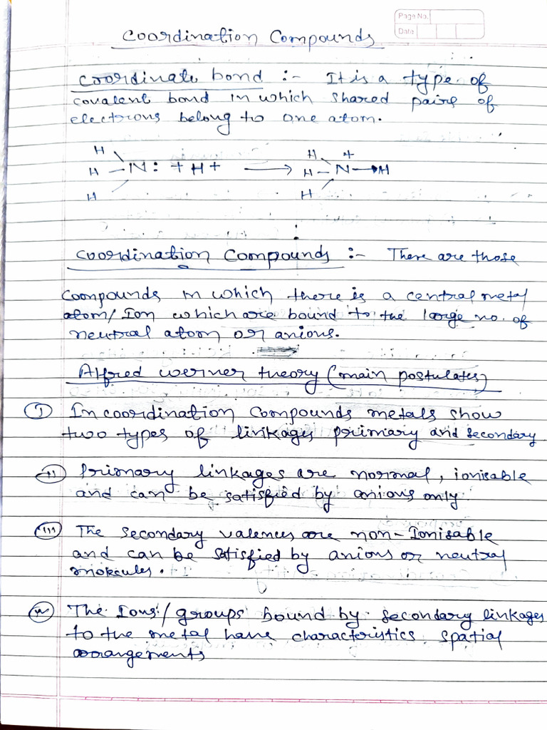 Coordination Compounds | PDF