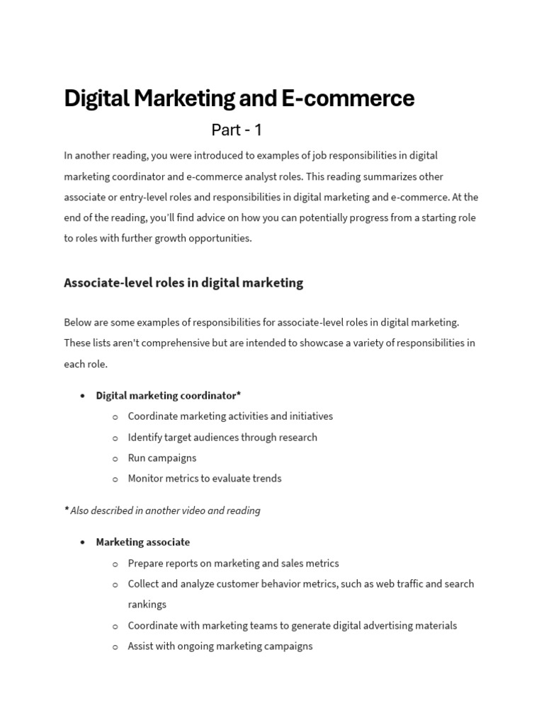 Digital Marketing Part 1 | PDF | Digital Marketing | Marketing