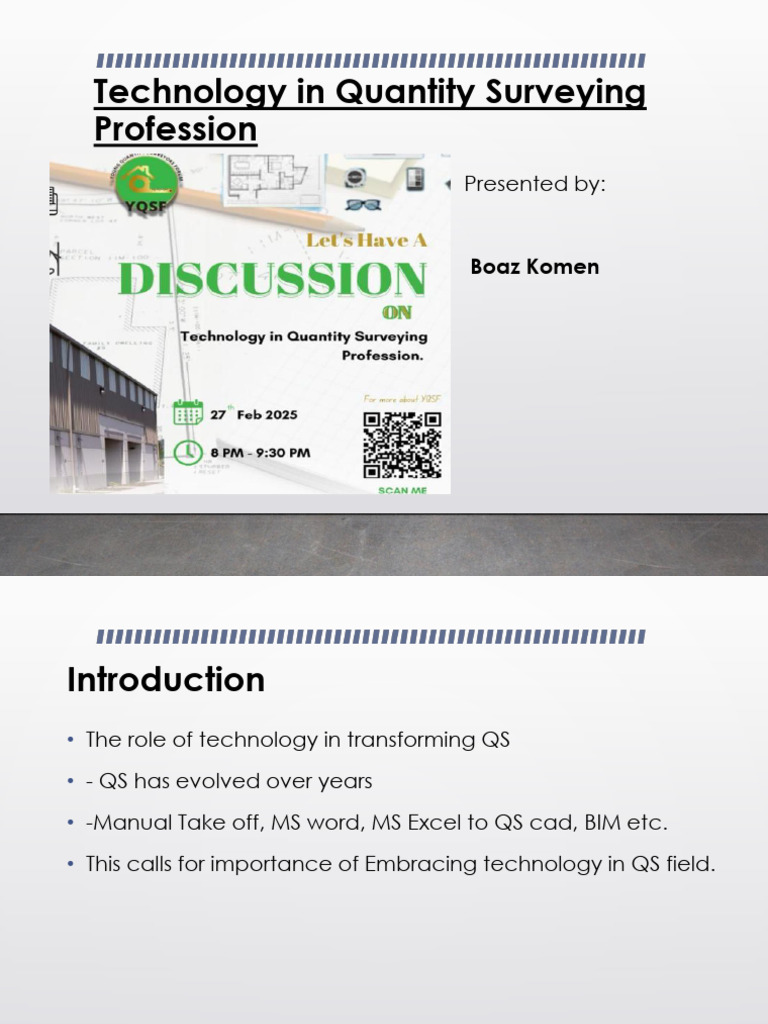 Technology in Quantity Surveying | PDF | Building Information Modeling | Automation