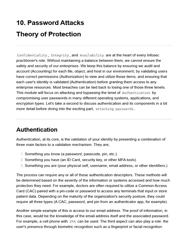 @FsKnockouT-10. Password Attacks | PDF | Password | Computer Access Control