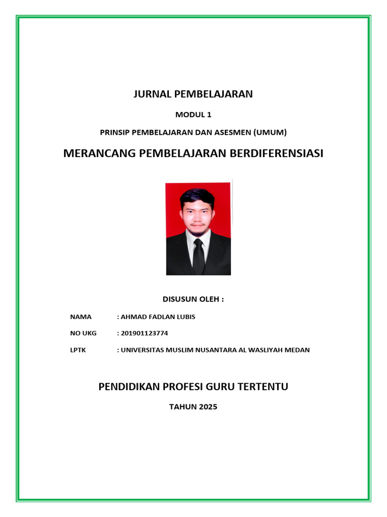 Ahmad Fadlan Lubis_201901123774_Modul 1 Merancang Pembelajaran ...