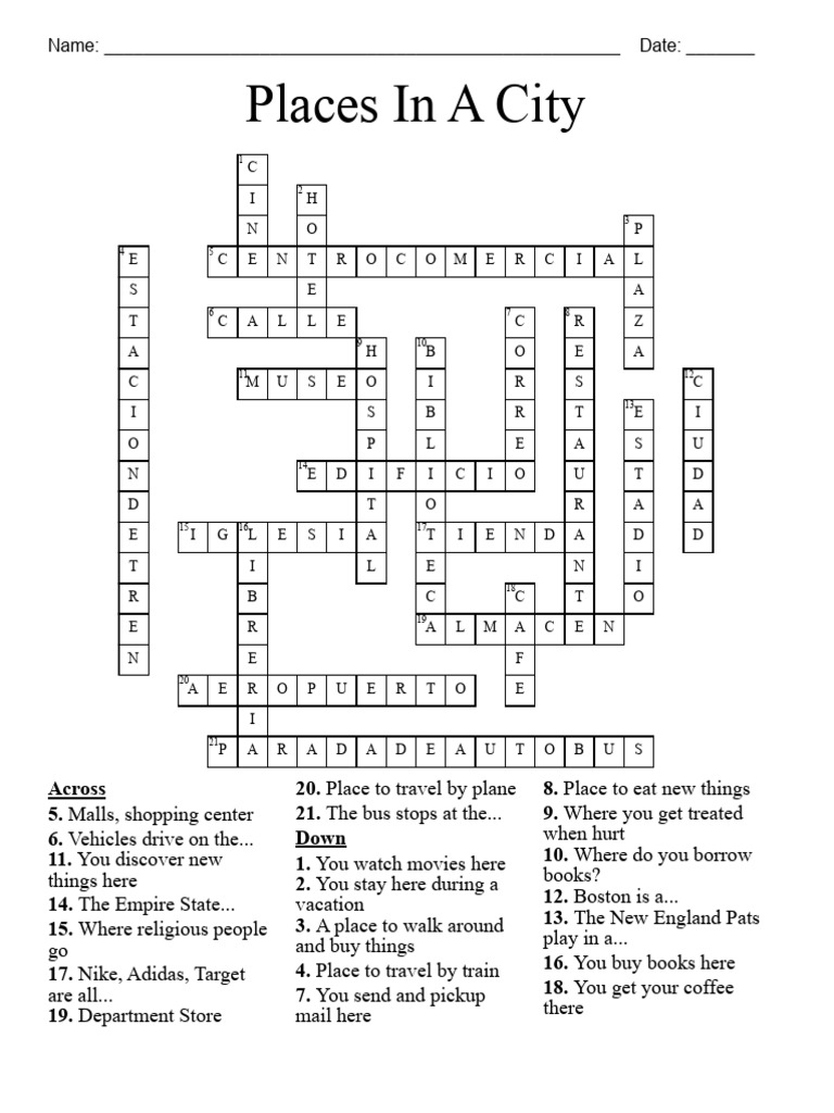 Places in A City Answer Key | PDF | Chess Openings | Chess Theory
