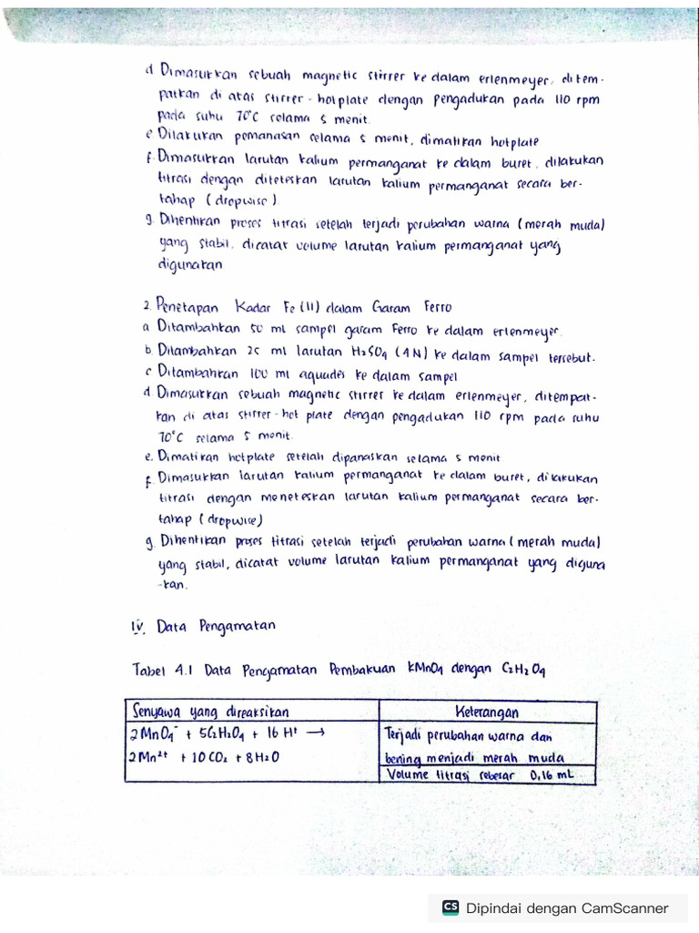 Permanganometri - Dapus | PDF
