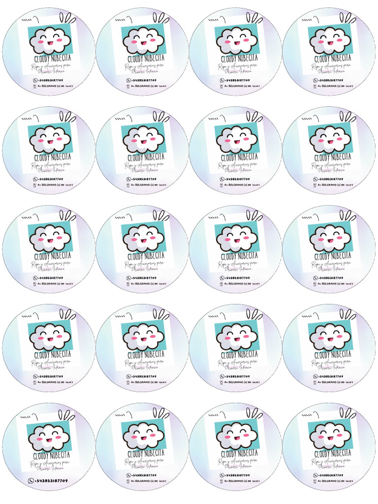 Plantilla Sticker 5x5cm | PDF