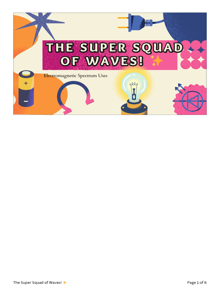 The Super Squad of Waves! | PDF | Infrared | Radio
