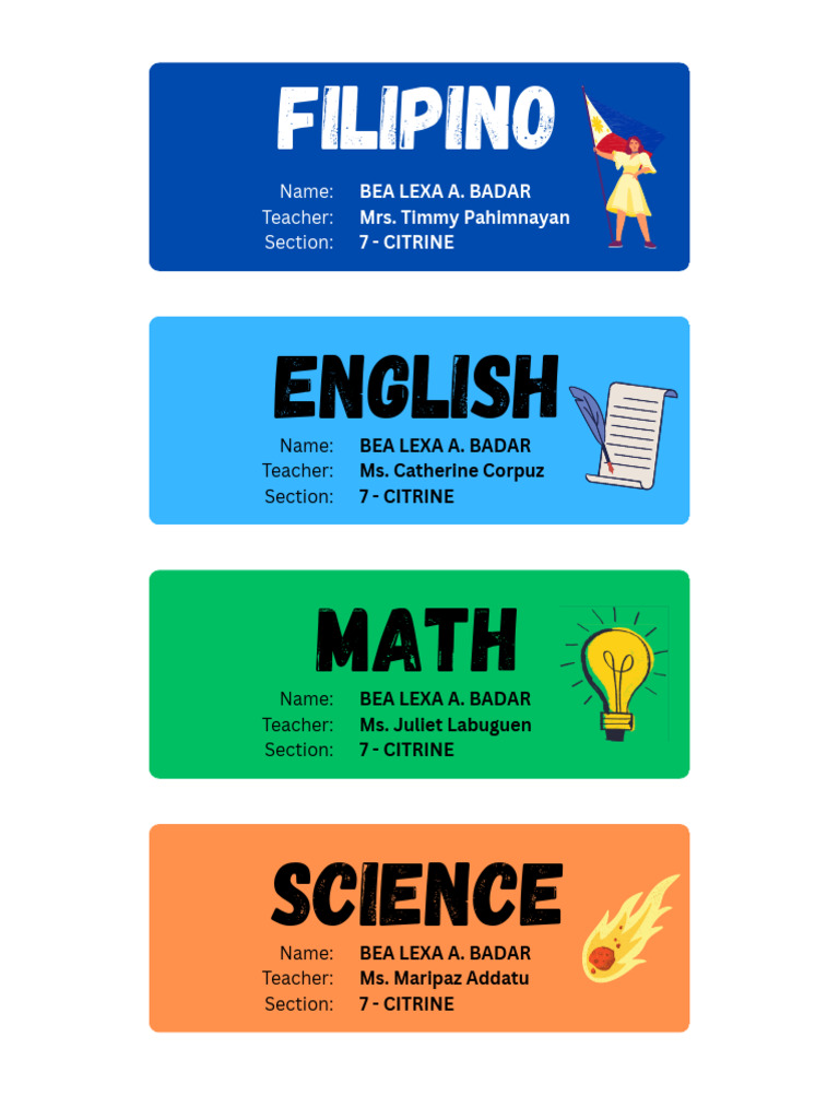 Color Coding Notebook | PDF