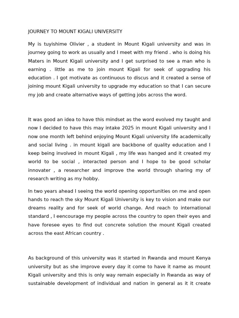 TUYISHIME Olivier Assignment 20 | PDF | Cognition