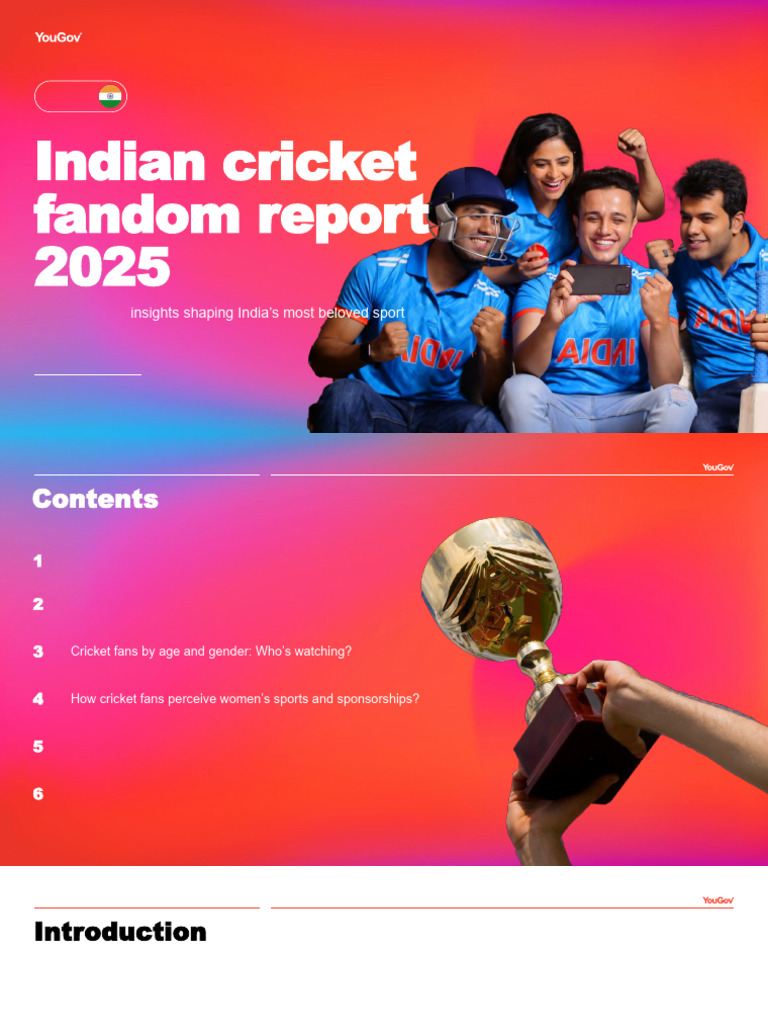 YouGov Indian Cricket Fandom Report April 2025 | PDF | Cricket