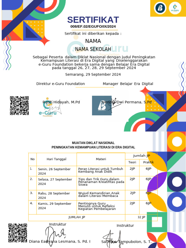 Sertifikat Literasi Di Era Digital | PDF