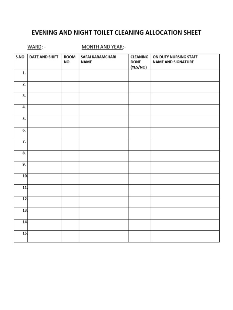 SWEEPER Toilet Cleaning Sheet | PDF