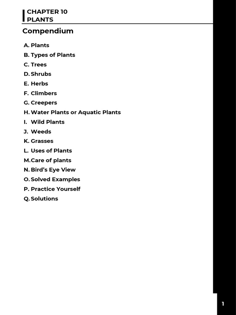 Compendium: Plants | PDF | Shrub | Trees