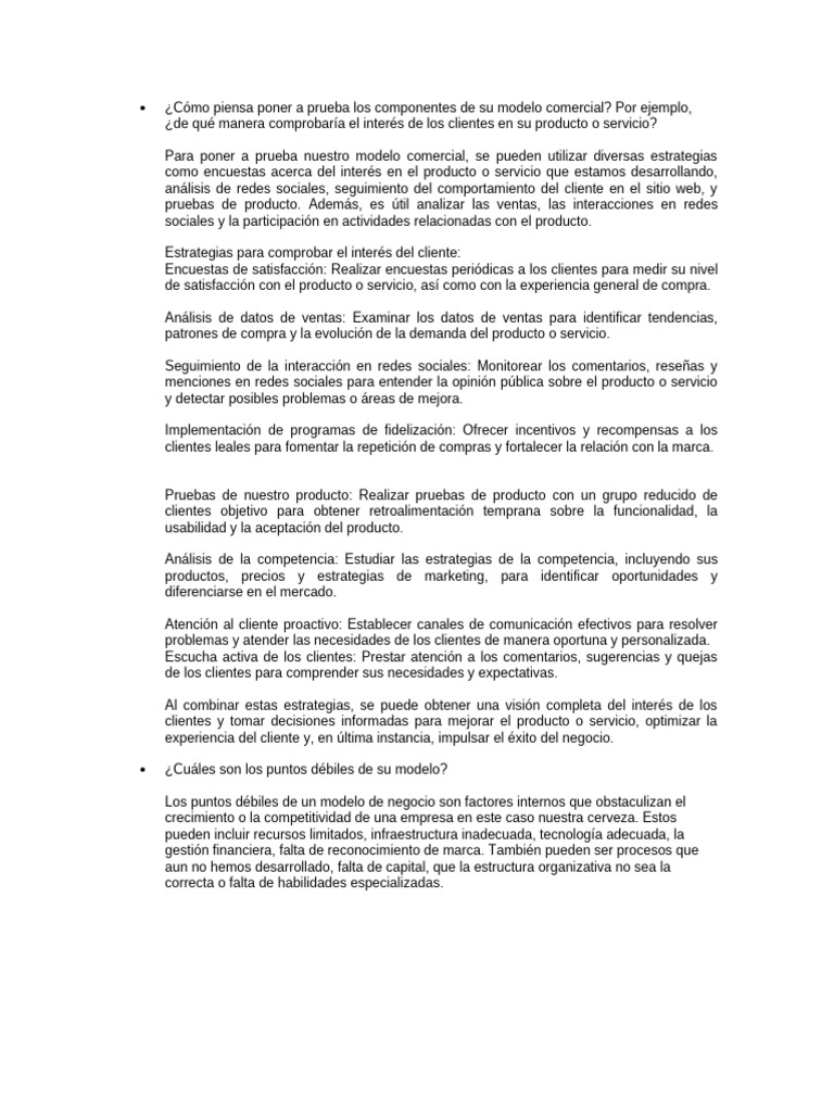 Como Poner A Prueba Un Modelo Comercial | PDF | Producto (Negocio ...