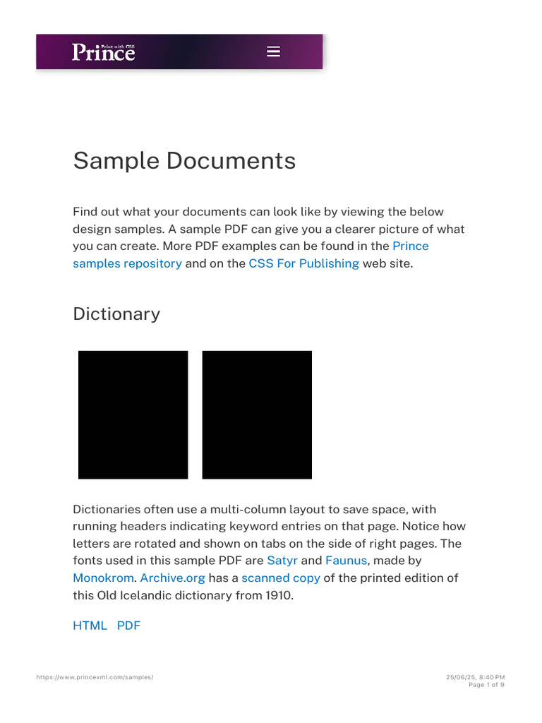 Document Design Samples Overview | PDF | Page Layout | Html