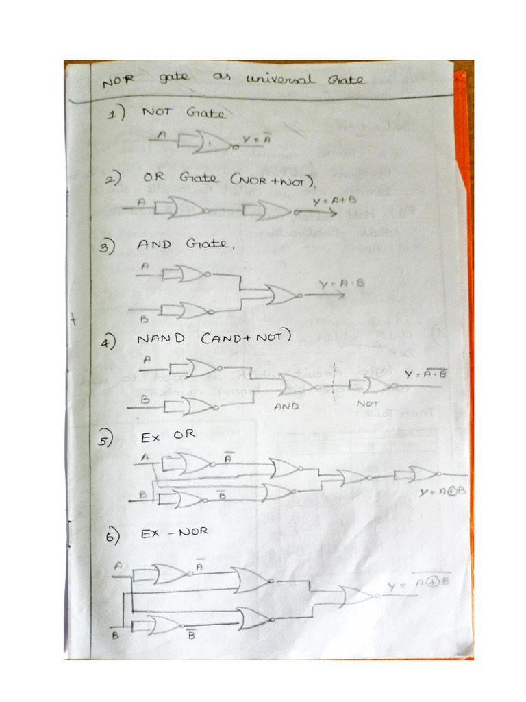 Universal Gate Using NOR Gate | PDF