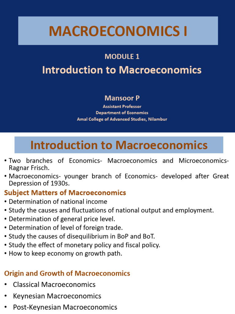 Macroeconomics I Module 1 - Intro To Macro | PDF | Macroeconomics ...