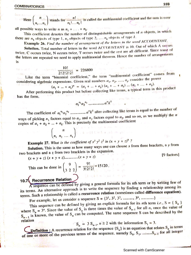 Recurrence Relation | PDF