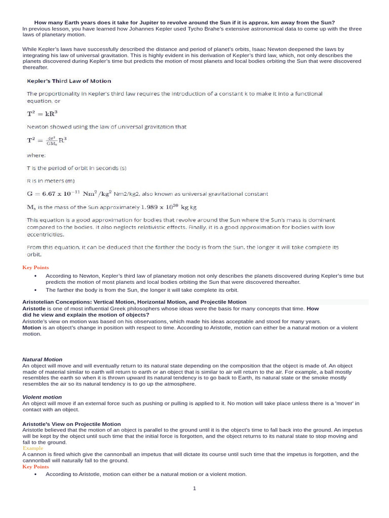 1.physical Science Module | PDF | Force | Inertia