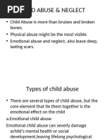 Signs of Child Abuse and Neglect | PDF | Child Abuse | Social Psychology