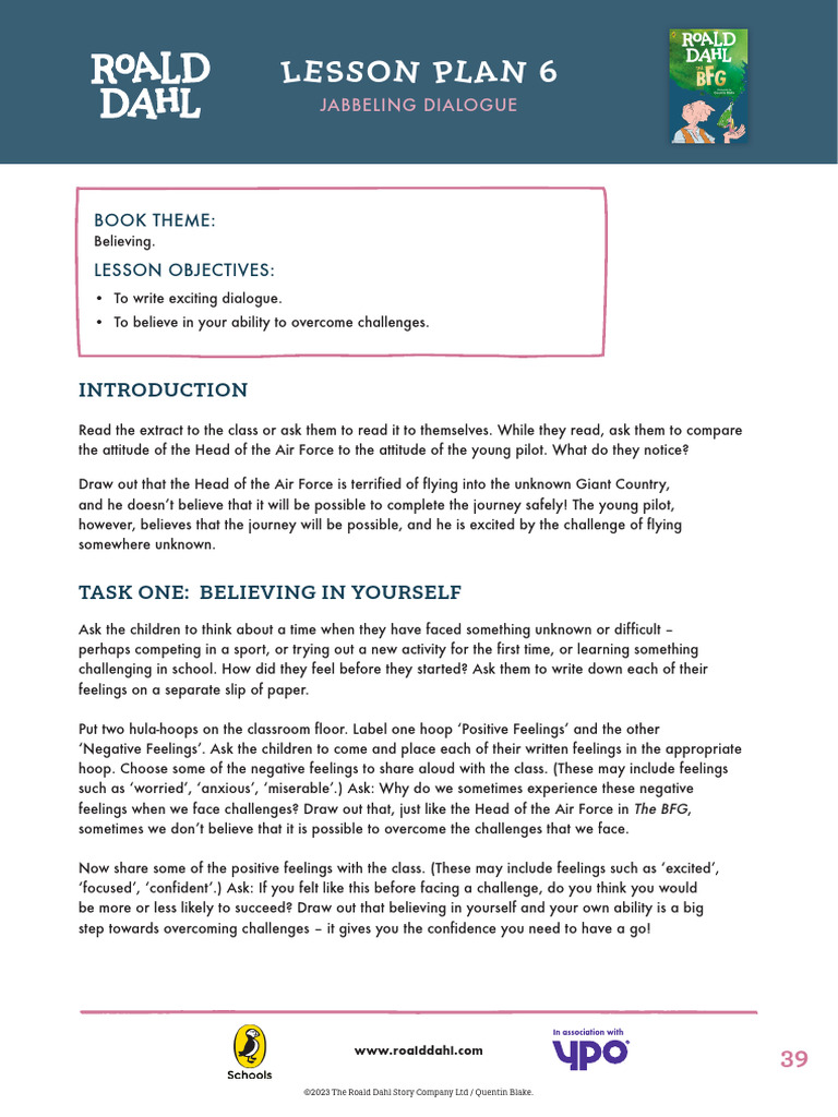 The BFG - Jabelling Dialogue | PDF