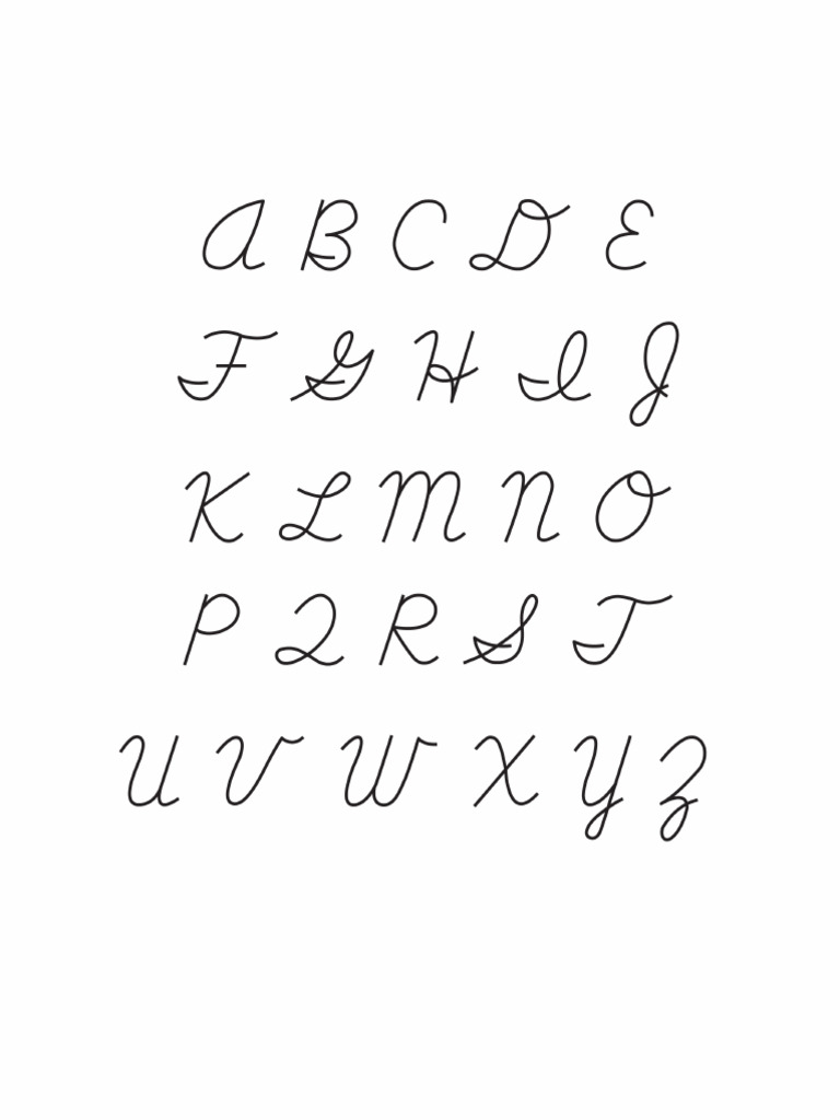 Free Printable Cursive Capital Letters Set | PDF