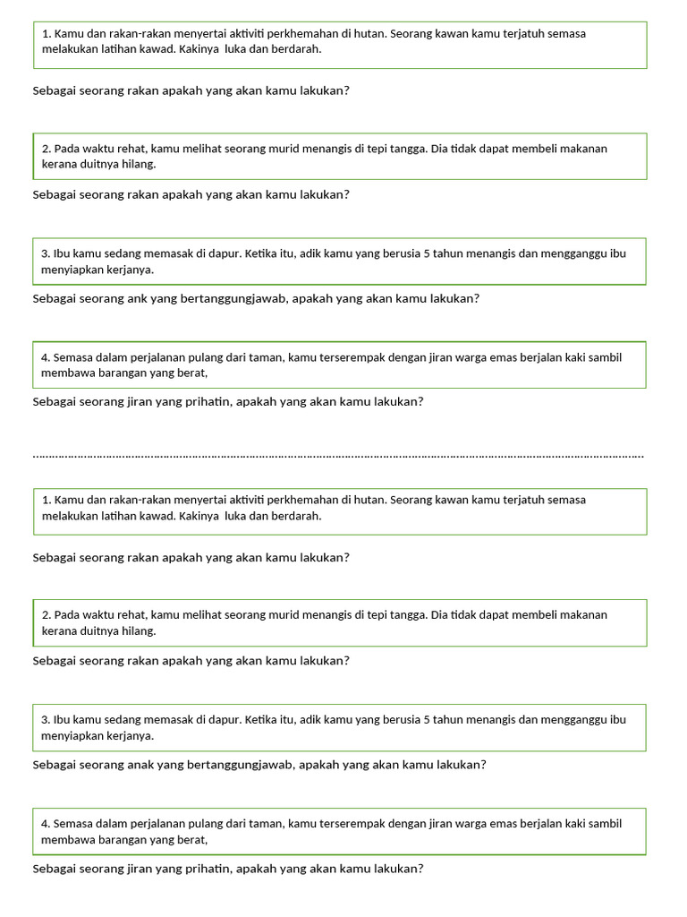 Soalan Pendapat | PDF