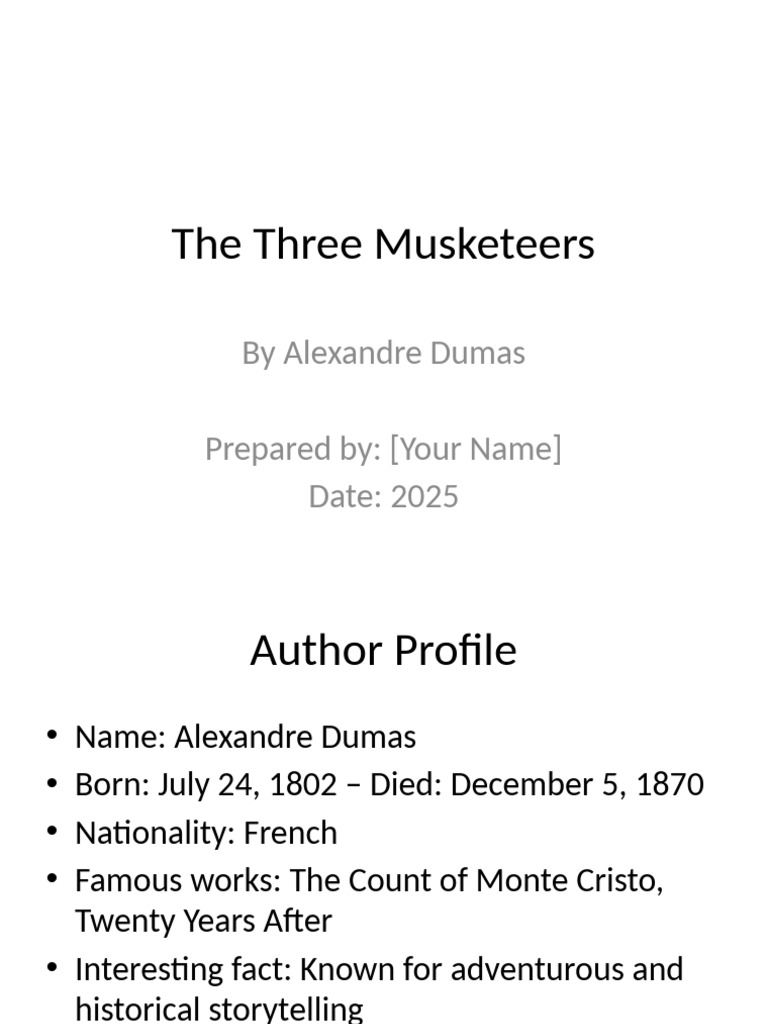 The Three Musketeers: Key Characters & Themes | PDF