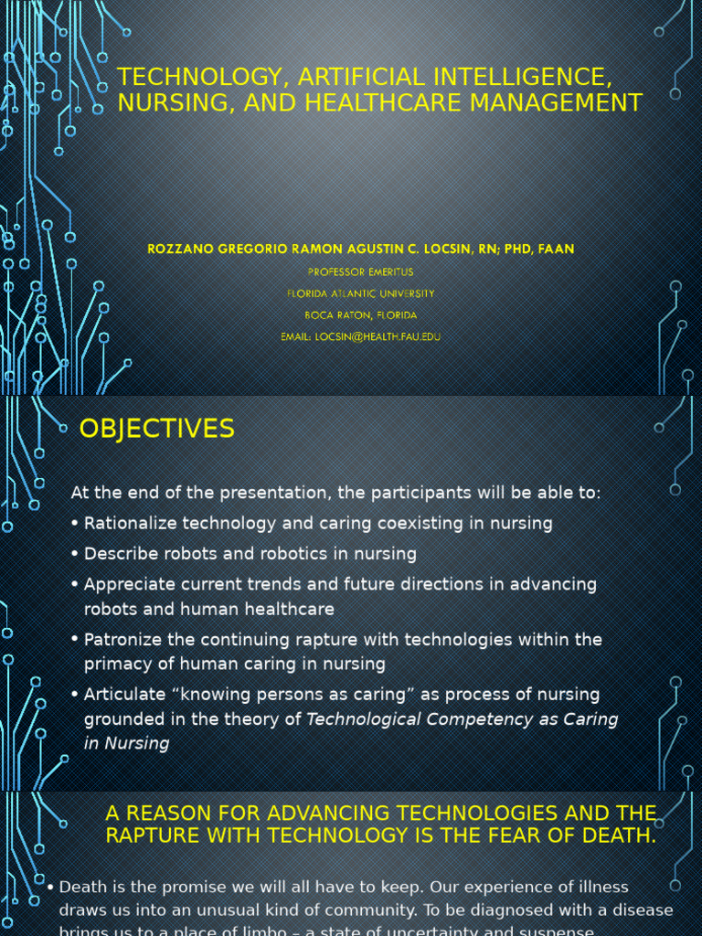 Technology, Artificial Intelligence, Nursing, and | PDF | Robot | Robotics