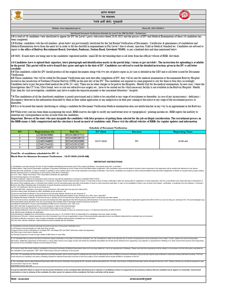 2nd ROUND DV Publishing Document Dated 25.06.2025 | PDF