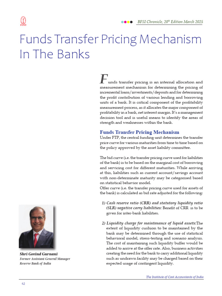 Funds Transfer Pricing Mechanism in Banks | PDF | Market Liquidity ...