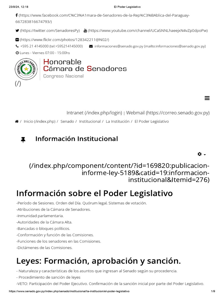 El Poder Legislativo | PDF | Legislador | Veto