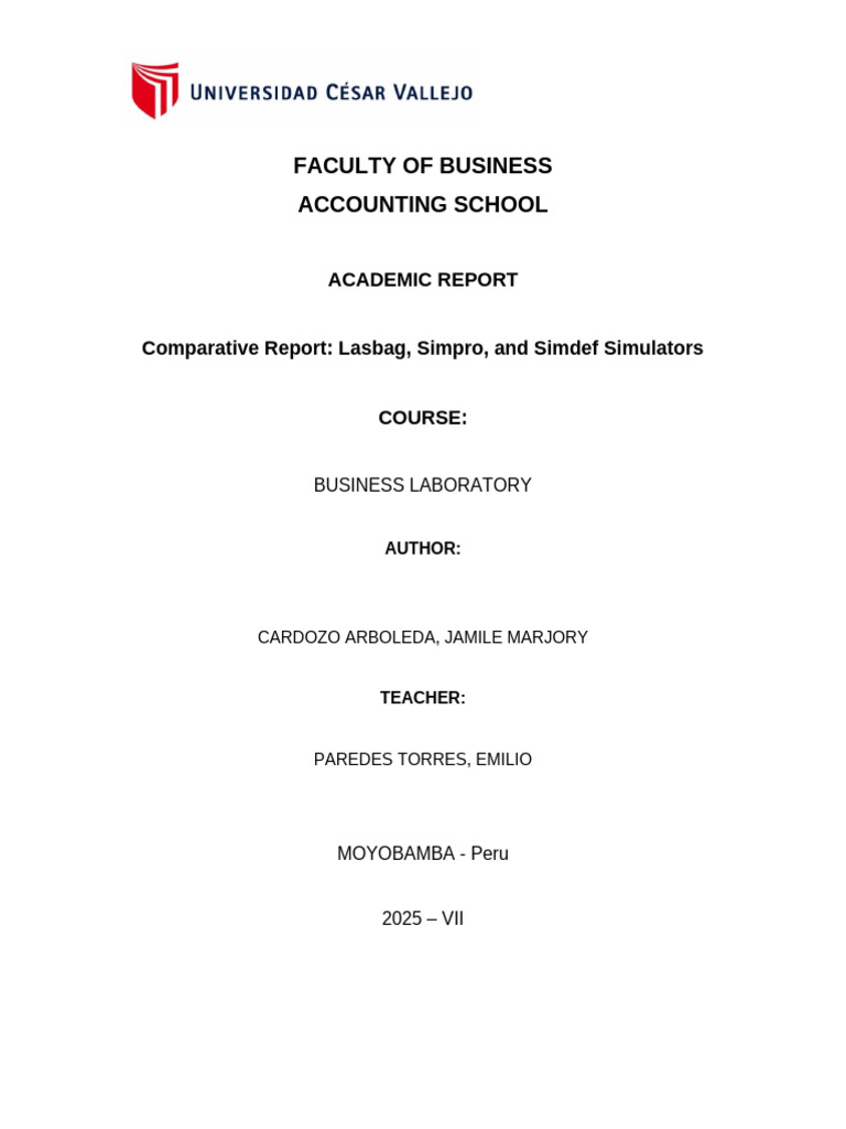 Informe Ampliado Simuladores LASBAG SIMPRO SIMDEF (1) | PDF | Simulation | Logistics
